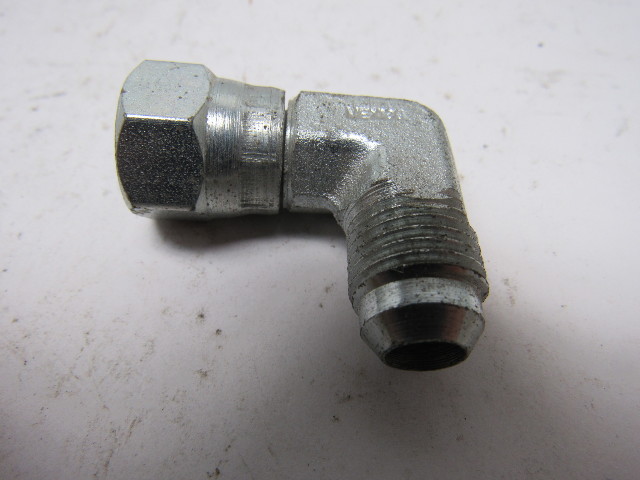 90° Elbow, 3/8" NPTF Male x 3/8" JIC (9/16"-18 thread) Female Swivel ...