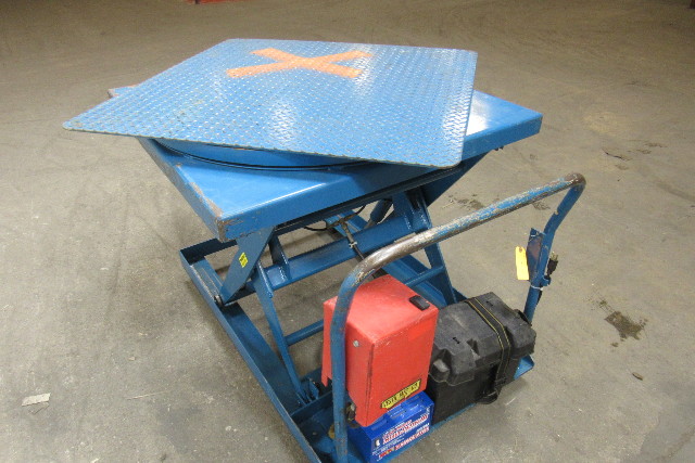 VESTIL 1750Lb. Electric/Hydraulic Lift Table 40"x40" Turntable Platform ...