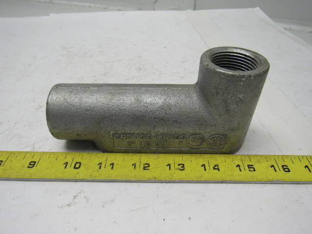 Crouse-Hinds LB37 x 1" Npt Cast Malleable Iron Threaded Conduit Body ...