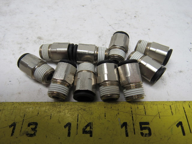 Legris 3175 56 11 1/4" OD 1/8 NPT Push to Connect Male Connector Lot of ...