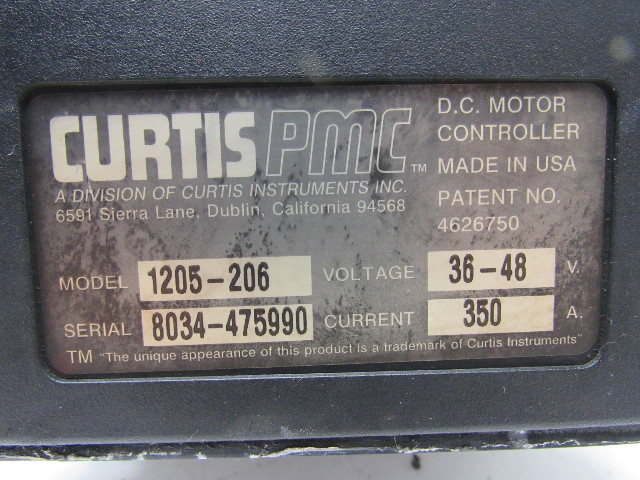 Curtis PMC 1205-206 D.C. Motor Controller 36-48V 350A | Bullseye ...