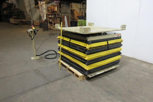AIRFLOAT LR45050ONHB 4000Lb.Cap.Pneumatic Lift Table W/50"Sq.Turntable ...