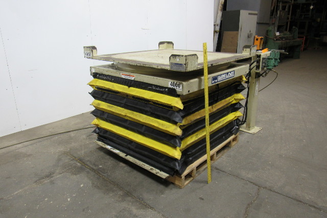 AIRFLOAT R6A-01 4000Lb. Cap. Pneumatic Lift & Rotate Table 15-36" Ht ...