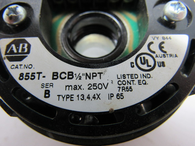 Allen Bradley 855T-BCB Ser B Mounting Base for Stacklight 1/2" NPT 250V ...