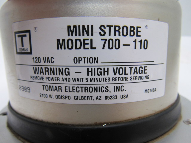Tomar Model 700-110 Mini Strobe Red Light 120 vac | Bullseye Industrial ...