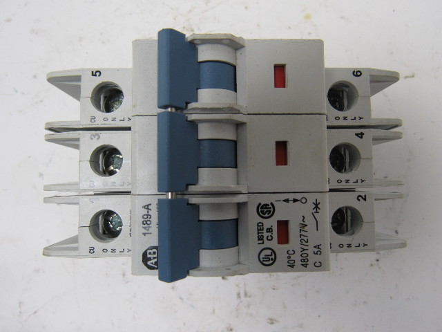 Allen Bradley 1489-A3C050 Industrial Circuit Breaker 3 Pole 5A 50/60Hz ...