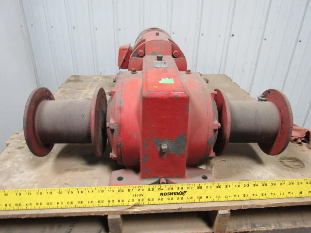 Reliance AC Motor 5 HP With 40:1 Gear Red. Dbl. Pulley Wench Style With ...