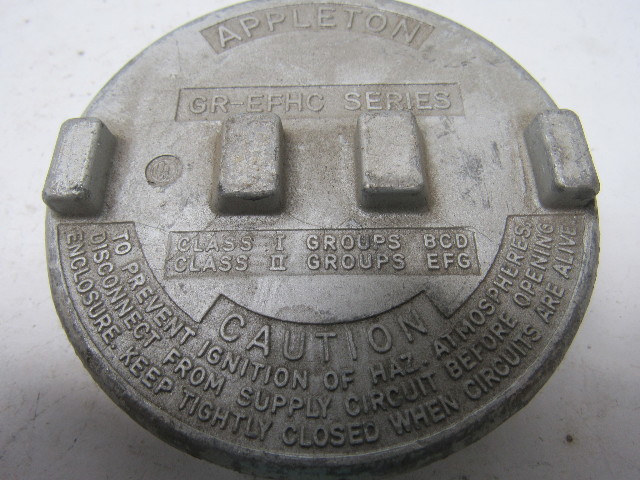Appleton GR-EFHC Hazardous Location Box Cover ONLY Lot Of 2 | Bullseye ...