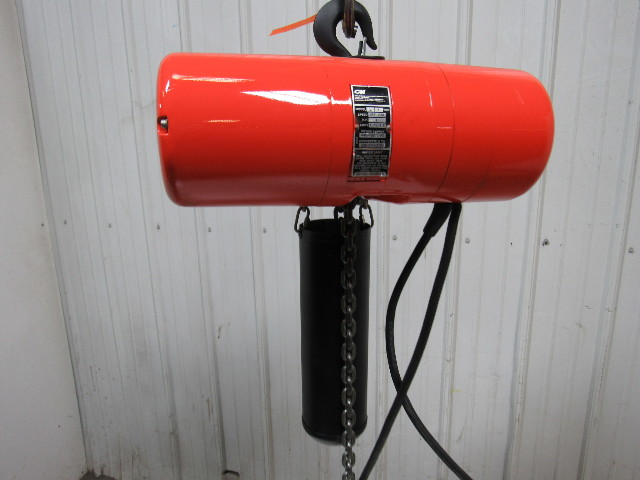 CM LODESTAR L 1 Ton Electric Chain Hoist 20-1/2' Lift 16FPM 208-240 ...