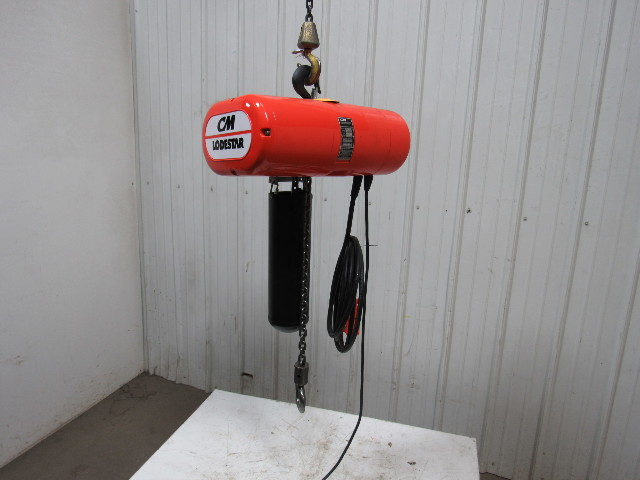 CM LODESTAR L 2000Lb. 1 Ton Electric Chain Hoist 20'Lift 208-460V 16FPM ...