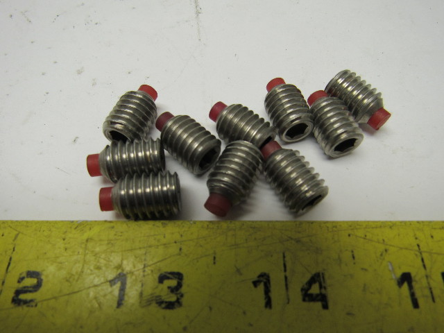 Stainless Steel 3/8-16 X 1/2" Nylon Dog Point Set Screws Socket Head ...
