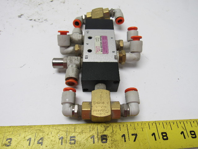 STC 4A220-1/4 4 Way 2 Position Single Pilot Air Valve 1/4 NPT ...