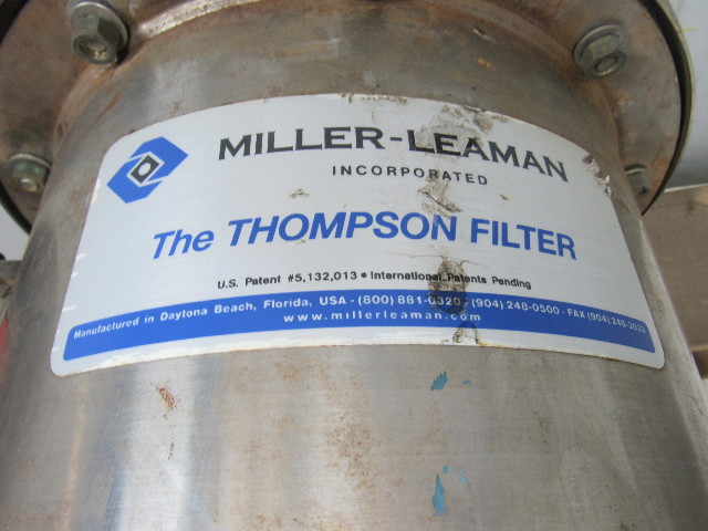 MILLER LEAMAN Thompson Filter 4"x9" Flanged Stainless Steel Filter W/ 1 ...