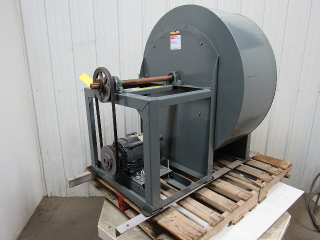 DAYTON 3C048A 20" Backward Incline Belt Drive Blower Fan W/5HP 208-230/ ...