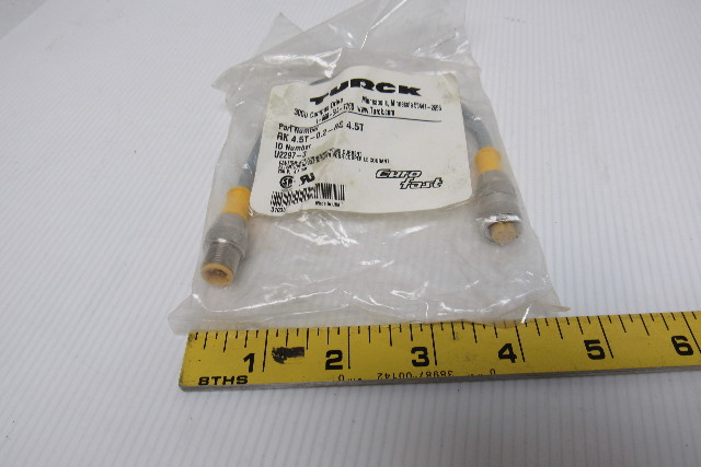 Turck RK4.5T-0.2-RS4.5T 5-Wire Eurofast Cordset Standard Plug Body ...