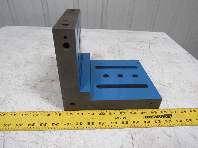 8"x9"x8" Set Up Machinist Angle Knee Block Cast Iron Machined W/ Slots ...