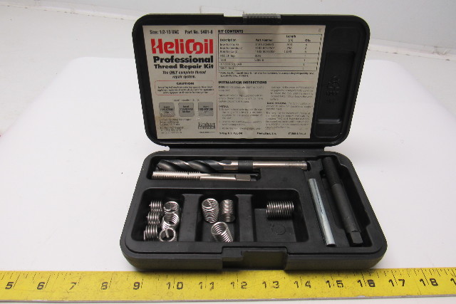 Heli-Coil 5401-8 1/2-13 Professional Coarse Thread Repair Kit ...