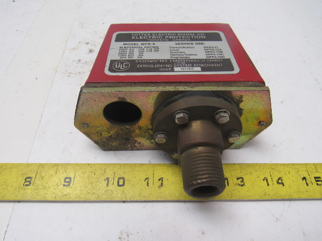 Potter Electric WFS-5 Waterflow Switch Fire Alarm 1/2" NPT Male 175 PSI ...
