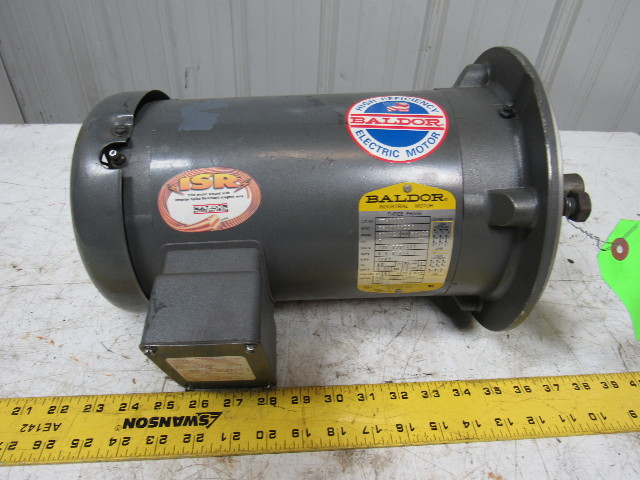 BALDOR VM3611T VEM3611T 3HP AC MOTOR 208-230/460V 182TC 1725RPM TESTED ...