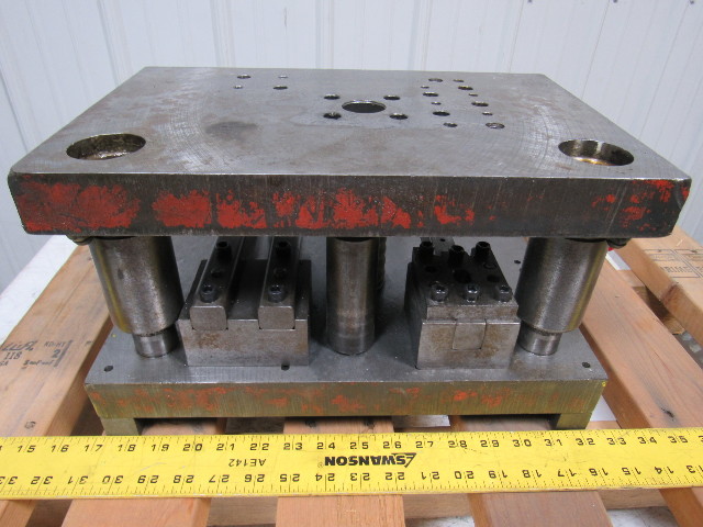 Punch Press Die Set/Shoe Rectangular 2 Back Post 15"W x 9-3/4"FB 7-1/2 ...