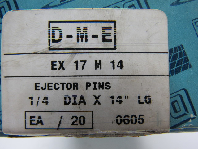 DME EX17M14 Plastic Injection Hotwork Ejector Pins 1/4"X 14" Box of 10 ...