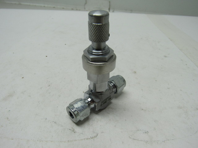 Swagelok B-6MG-MM Brass Panel Mount Metering Valve 6MM Tube Compression ...