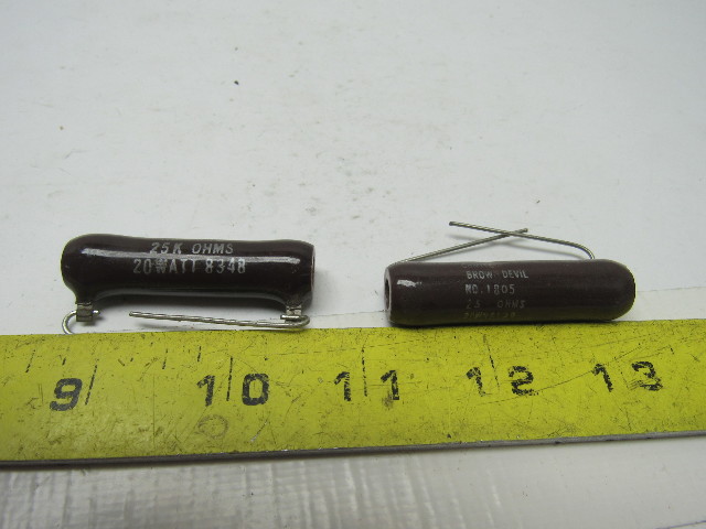 Ohmite 1845 B20J25KO 20W 25K Ohm Wirewound Power Resistor, Ceramic Case ...