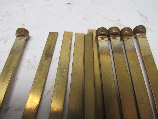 DME BB108 Brass Straight Mold Cooling Baffles 3/8-28 5/16" W 8" OAL Lot ...
