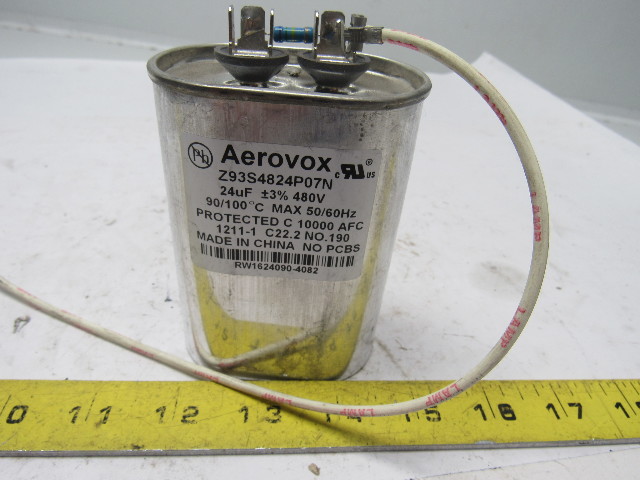 Aerovox Z93S4824P07N 24uF ± 3% 480V 50/60Hz. Capacitor | Bullseye ...