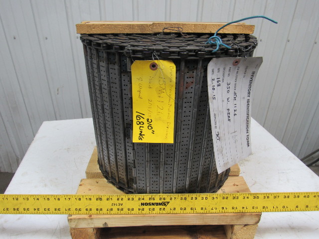 MAYFRAN 350 W/Perf? Winged Chip Conveyor Belt 1.25" Pitch 15.25"O.A.W ...