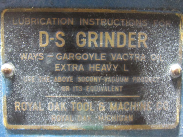 ROYAL OAK MACHINE & TOOL D-S GRINDER Form Relief Grinder & Extras ...