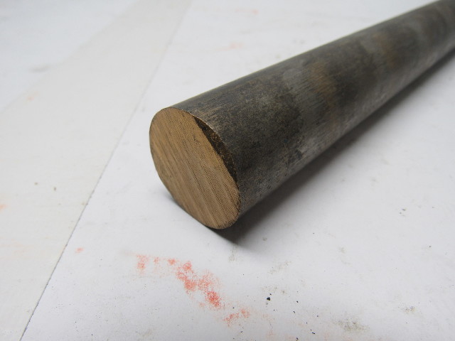 Bronze Stock Round Rod Bar 1" OD x 12" long | Bullseye Industrial Sales