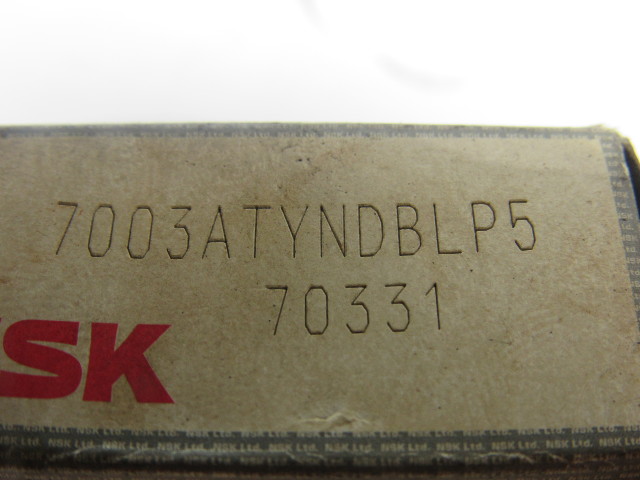 NSK 7003ATYNDBLP5 Precision Bearing Box of 2 | Bullseye Industrial Sales