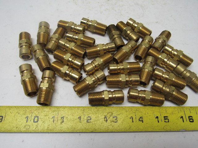 251 Brass 1/4" NPT Plastic Injection Mold Connector Plug Lot of 31 ...