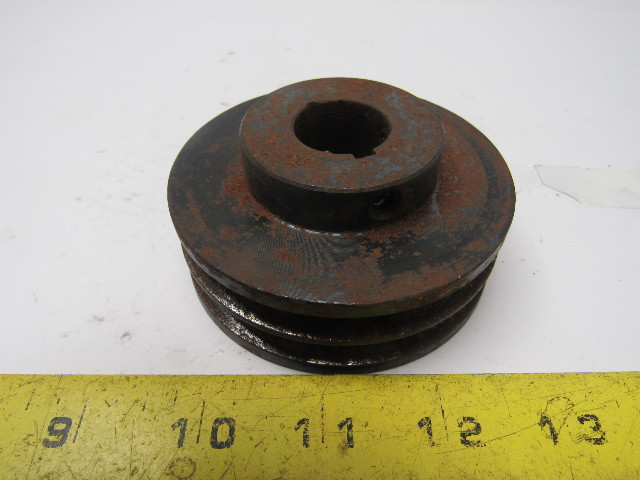 Martin 2 3V 385 2 V-Belt Pulley 7/8" Keyed Bore 3.350" OD Steel ...
