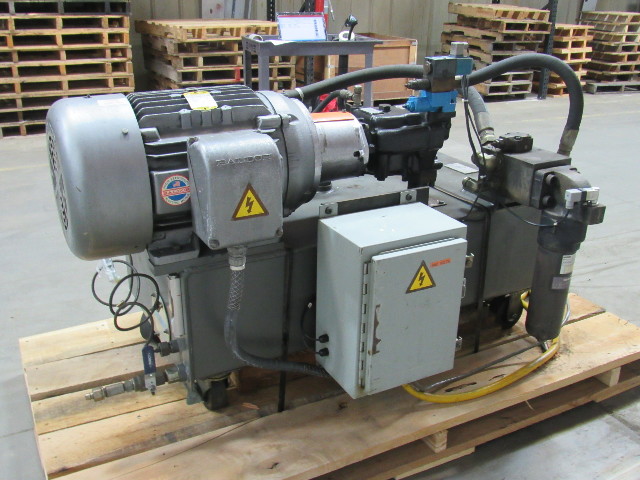 VICKERS T50P-VE Hydraulic Power Unit 25HP 2000PSI 33GPM 70 Gal. Tank ...