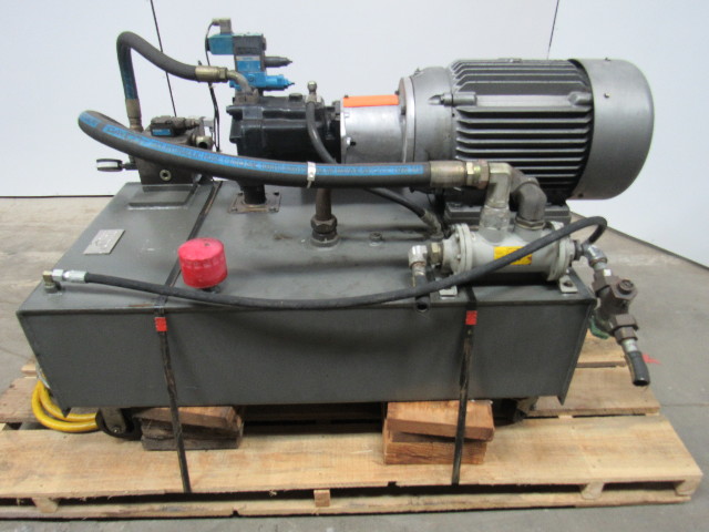 VICKERS T50P-VE Hydraulic Power Unit 25HP 2000PSI 33GPM 70 Gal. Tank ...