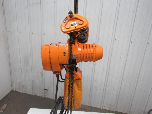 HARRINGTON ES3B-167 1/2Ton Electric Chain Hoist W/ Trolley 21'Lift ...