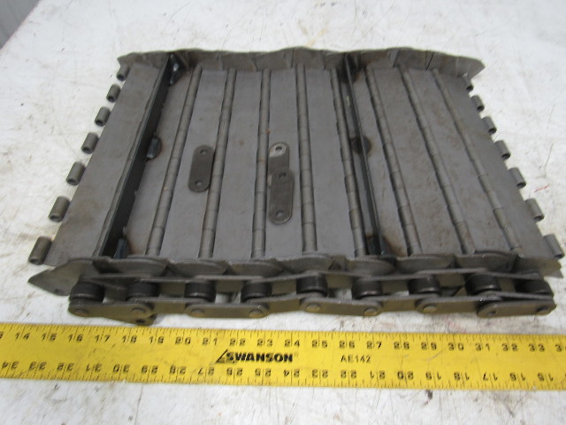 Mayfran C120-11600 14" Chip Conveyor Chain Belt Winged 21"L w/Rollers ...