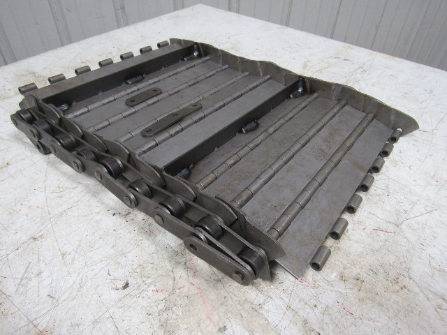 Mayfran C120-11600 14" Chip Conveyor Chain Belt Winged 21"L w/Rollers ...