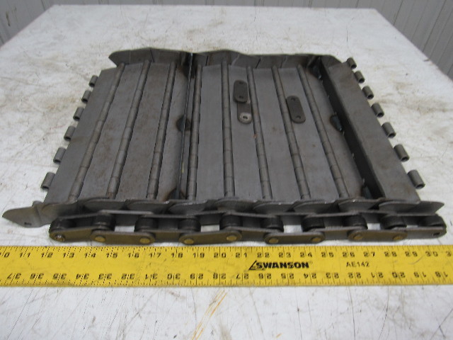 Mayfran C120-11600 14" Chip Conveyor Chain Belt Winged 21"L w/Rollers ...