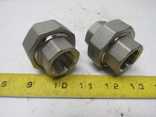 Type 304 Stainless Steel Threaded Pipe Fitting, 3/4 npt Union 150 PSI ...