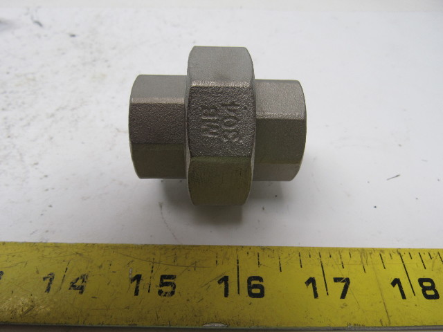 Type 304 Stainless Steel Threaded Pipe Fitting, 3/4 npt Union 150 PSI ...