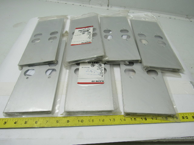 Wiremold AL5246-DD Multi-Channel Raceway Double Duplex Cover Plate Lot ...