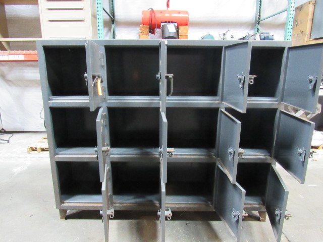STRONGHOLD PRODUCTS 75-18-3TMT 3 Tier 12 Door Heavy Duty Storage Locker ...