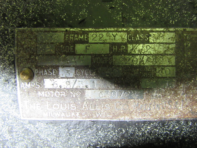 Vickers V105 AH LH Single Stage Hydraulic Pump W/Louis Allis 2HP 3PH ...