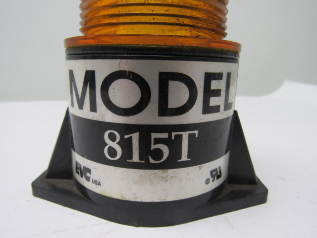 EVC 815T Amber Strobe Warning Beacon Light 12-72VDC 5" Tall 2-1/4" OD ...