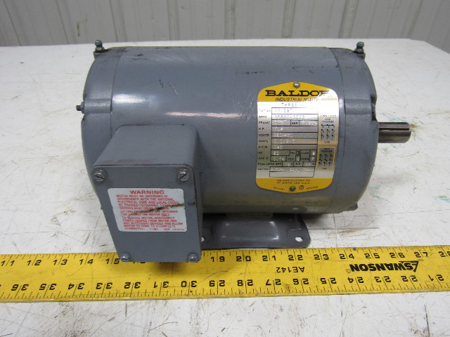 Baldor M3159T 1-1/2HP Industrial Motor 3Ph 145T Frame 1140 RPM 208-230 ...