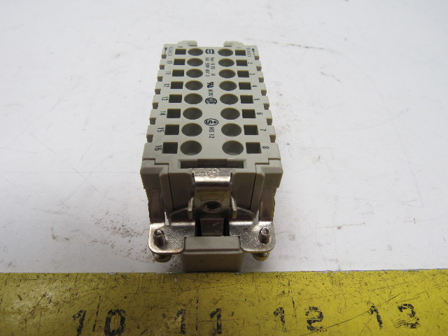Harting HAN 16 ES-M 16 Pin Male Connector 16A 500V | Bullseye Industrial Sales
