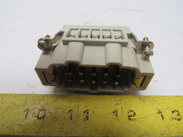 Harting HS12 10 Pin Male Connector 16A 400V | Bullseye Industrial Sales